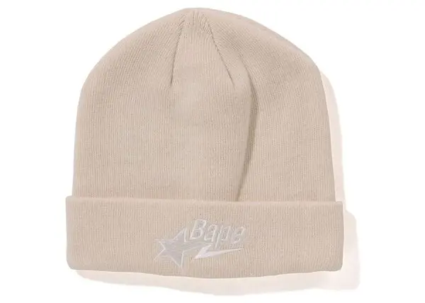 A BATHING APE Knit Cap Beanie - Ivory