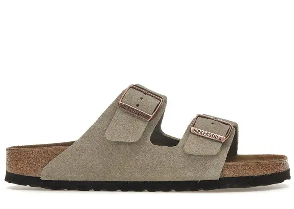 BIRKENSTOCK Arizona Suede Sandals - Taupe