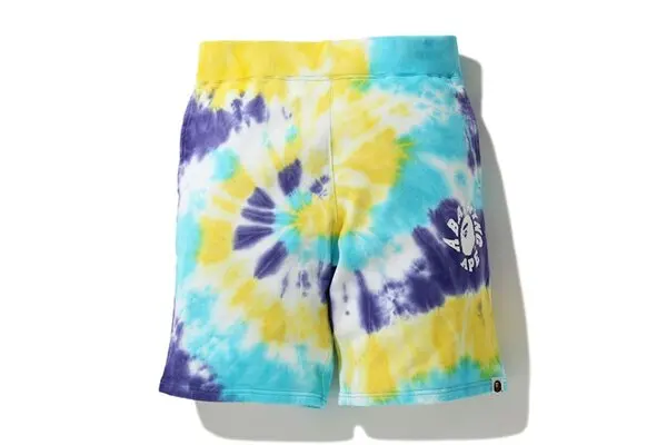 A BATHING APE Tie Dye Sweat Shorts - Multicolor