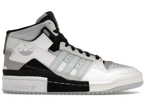 Adidas Forum Mid High-top Sneakers - Cloud White/grey Two/halo Mint