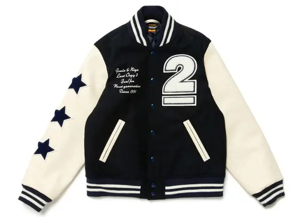 HUMAN MADE X Undercover Last Orgy 2 Varsity Jacket - Navy Blue
