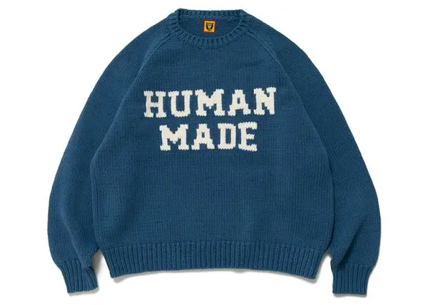 HUMAN MADE Rabbit Raglan Knit Sweater - Blue