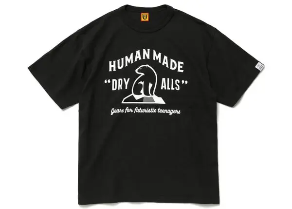 HUMAN MADE Polar Bear Dry Alls T-shirt - Black