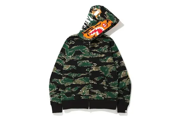 A BATHING APE Tiger Camo Full Zip Hoodie