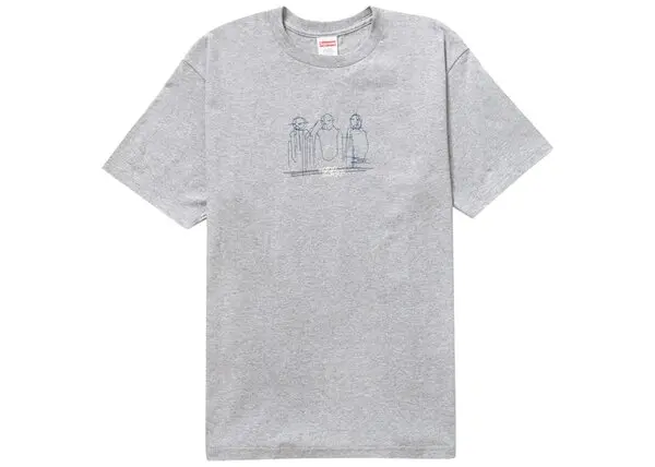 Supreme Three Kings Tee Shirt - Heather Grey