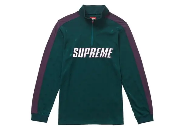 Supreme Track Half Zip Pullover - Green