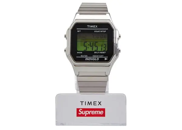 Supreme X Timex Digital Watch - Silver