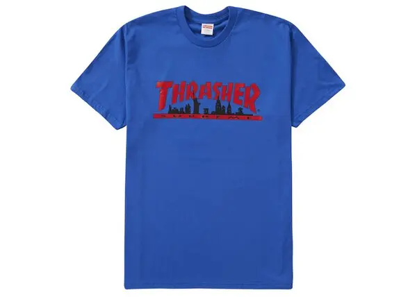 Supreme Thrasher Skyline Tee Shirt - Royal