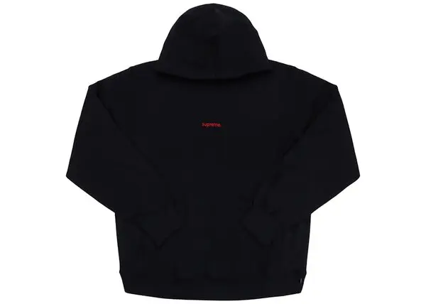 Supreme Trademark Hooded Sweatshirt - Black