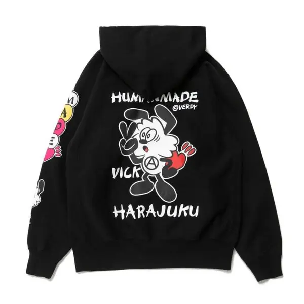 HUMAN MADE X Verdy Vick Pizza Hoodie - Black