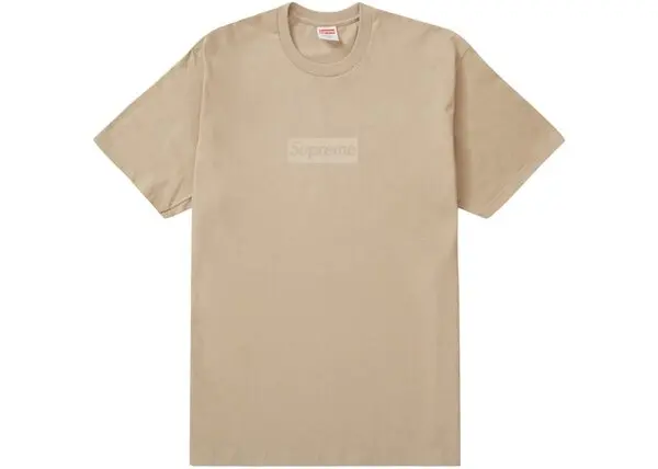 Supreme Tonal Box Logo Tee Shirt - Khaki