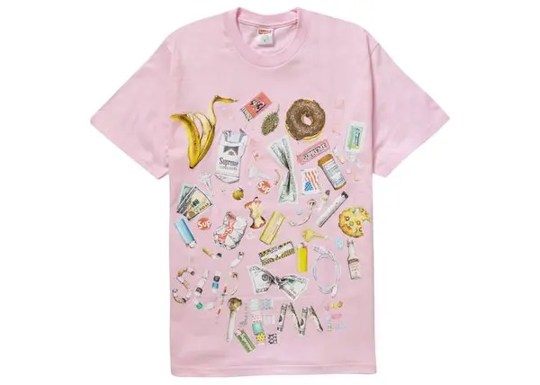 Supreme Trash Tee Shirt - Light Pink