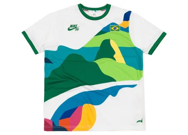 Nike X Parra Brazil Federation Kit Crew Jersey - White/clover