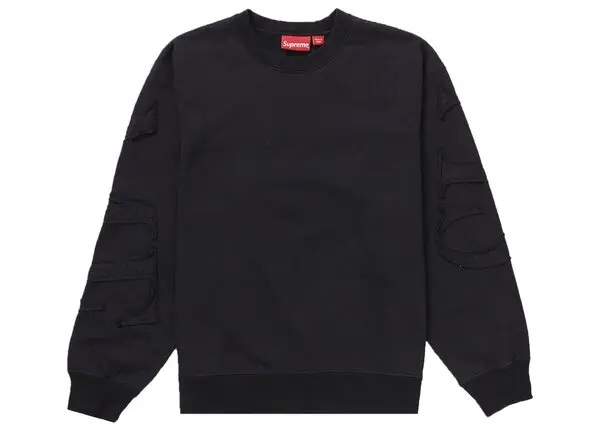 Supreme Applique Crewneck Sweatshirt - Black
