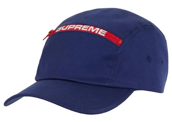 Supreme Top Zip Camp Cap - Navy Blue