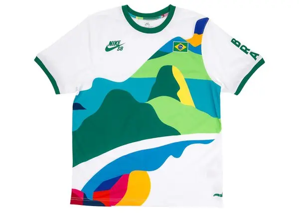 Nike X Parra Brazil Federation Kit Crew Jersey - White/clover