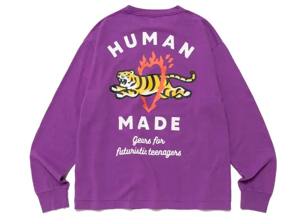 HUMAN MADE Graphic #3 Long Sleeve T-shirt - Purple