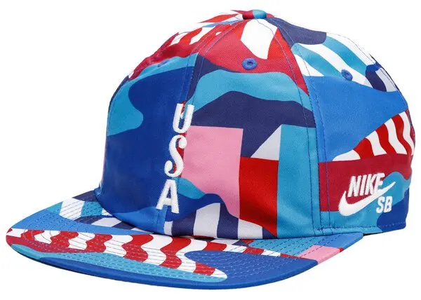 Nike X Parra Usa Federation Kit Skate Cap - Brave Blue/white