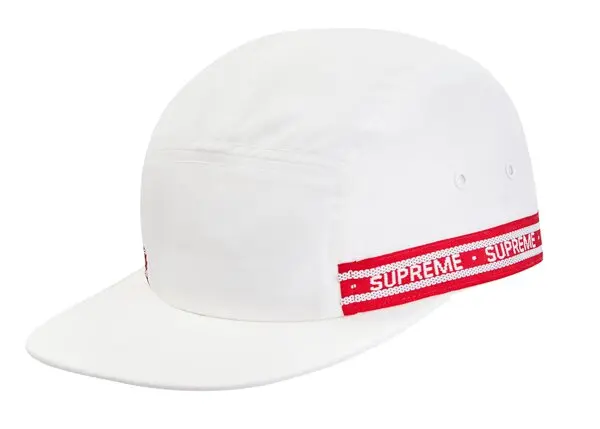 Supreme Tonal Tape Camp Cap - White