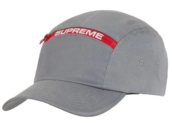 Supreme Top Zip Camp Cap - Grey