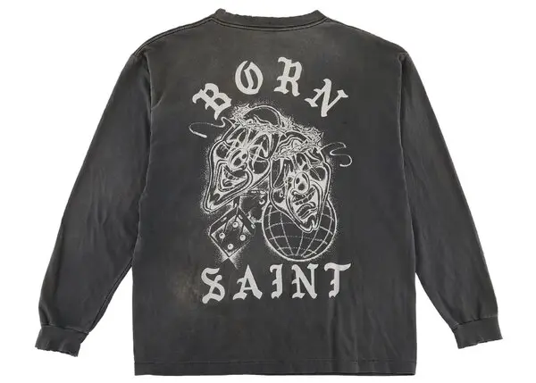 SAINT MXXXXXX X Born X Raised Born Saint Long Sleeve T-shirt