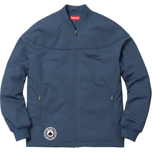 Supreme Thrasher Poplin Crew Jacket - Light Navy Blue