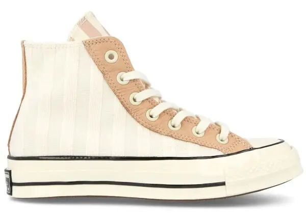 CONVERSE Chuck Taylor All Star 70 Hi Striped Terry Cloth - Egret/pink Clay/black