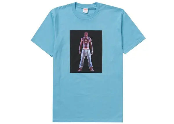 Supreme Tupac Hologram Tee Shirt - Light Slate