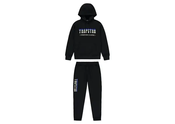 Trapstar Chenille Decoded 2.0 Hooded Tracksuit - Black Ice Edition