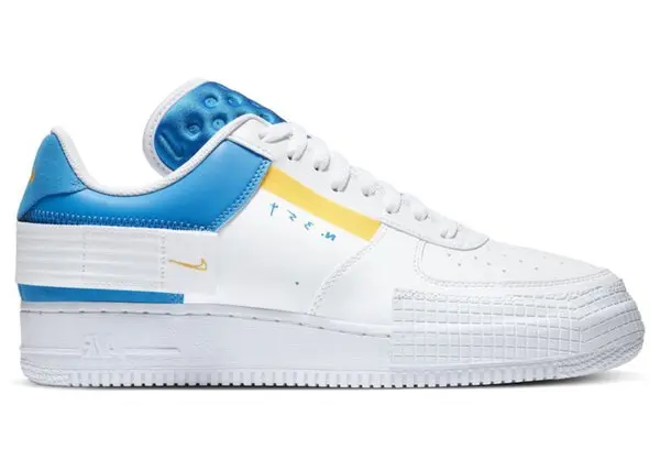 Nike Air Force 1 Low Type Sneakers - White/black/photo Blue