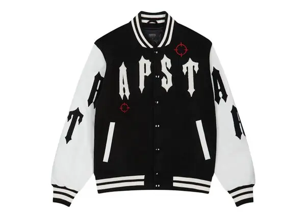 Trapstar Shooters Varsity Jacket - Black/white