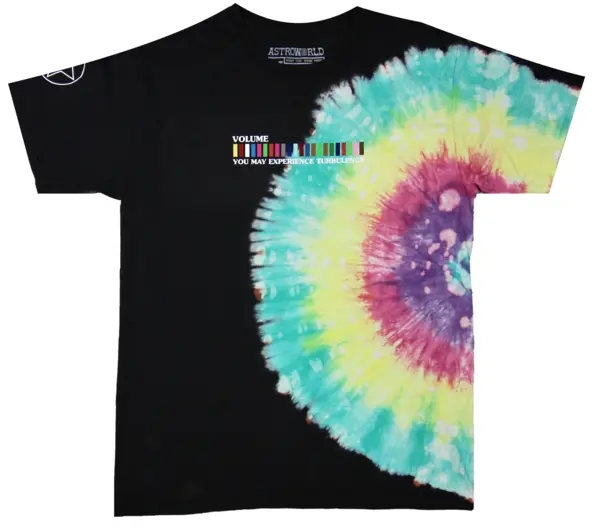 TRAVIS SCOTT Astroworld Festival Run Tie Dye Tee Shirt - Black