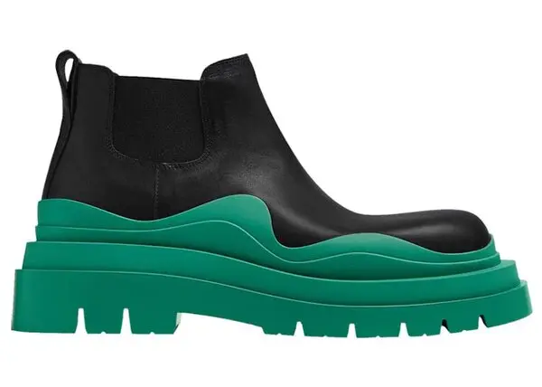 Bottega Veneta Tire Mid Boots - Black/turquoise