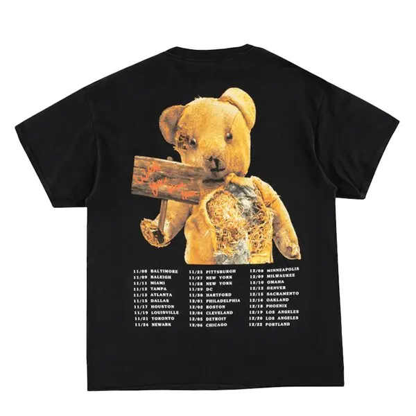 TRAVIS SCOTT Astroworld Teddy Bear T-shirt - Black