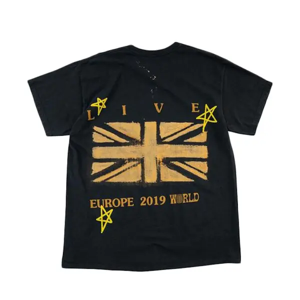 TRAVIS SCOTT Astroworld Tour London Union Jack T-shirt