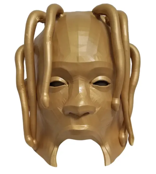 TRAVIS SCOTT Astroworld Mask - Gold