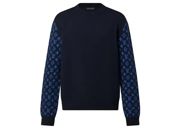 LOUIS VUITTON Monogram Mix Cashmere Crewneck Sweatshirt