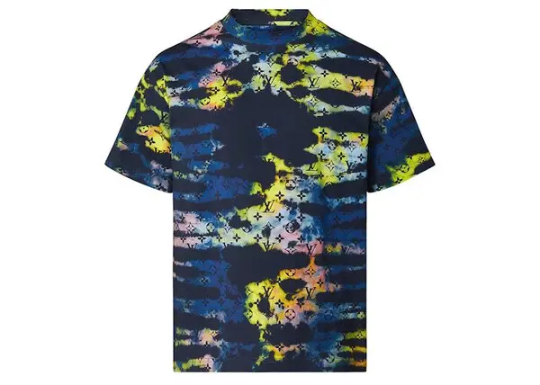 LOUIS VUITTON Monogram Tie & Dye Printed Tee Shirt