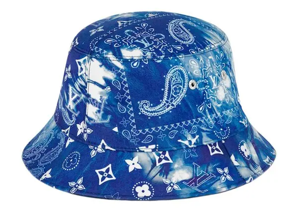 LOUIS VUITTON Monogram Bandana Bucket Hat - Bleached Blue