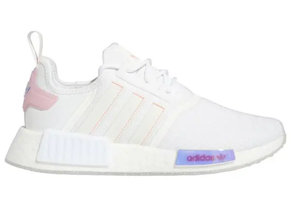 Adidas Nmd R1 Sneakers - Cloud White/cloud White/acid Red