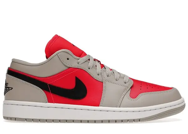 JORDAN 1 Retro Low - Light Iron Ore/black/siren Red
