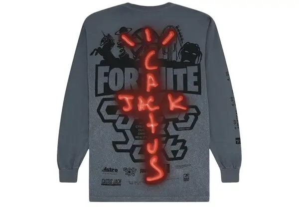 TRAVIS SCOTT Back Bling Long Sleeve Tee Shirt