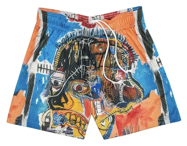 BRAVEST STUDIOS Jean Michel Basquiat Shorts - Orange