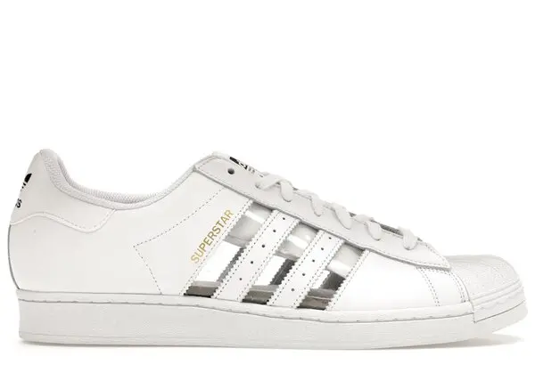 Adidas Superstar Sneakers With Transparent Stripes - Cloud White/supplier Colour/core Black