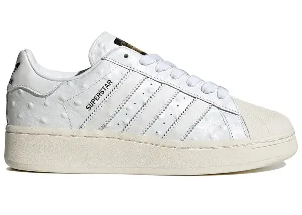 Adidas Superstar Xlg Ostrich Sneakers - Cloud White/gold Metallic