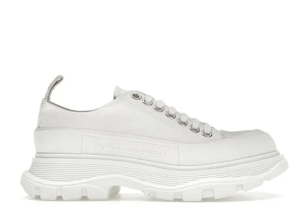 Alexander McQueen Tread Slick Low Lace-up Sneakers - White