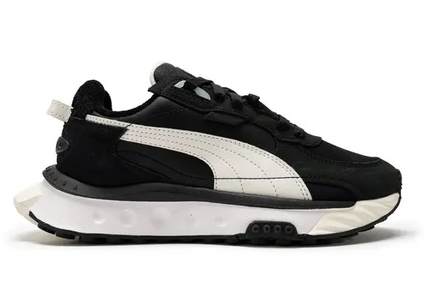 PUMA Wild Rider Premium Sneakers - Black/white