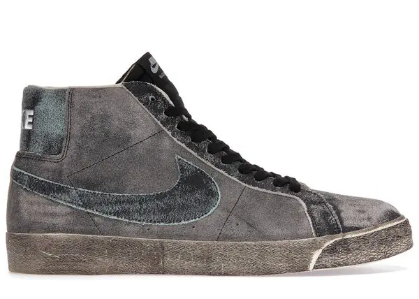 Nike Blazer Mid Faded Sneakers - Black/light Dew/coconut Milk