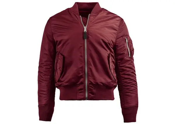 Alpha Industries Ma1 Flight Jacket - Burgundy/maroon