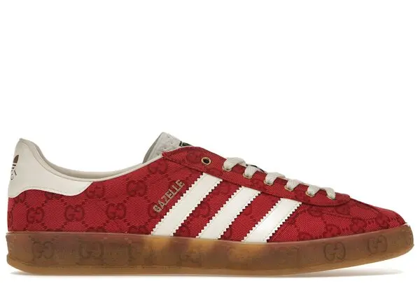 Adidas X Gucci Gazelle Sneakers - Red/white/gum